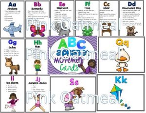 Alphabet Movement Cards - Pink Oatmeal Shop