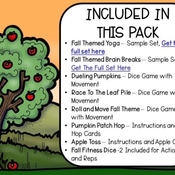 Fall Themed Movement Games - Pink Oatmeal Shop