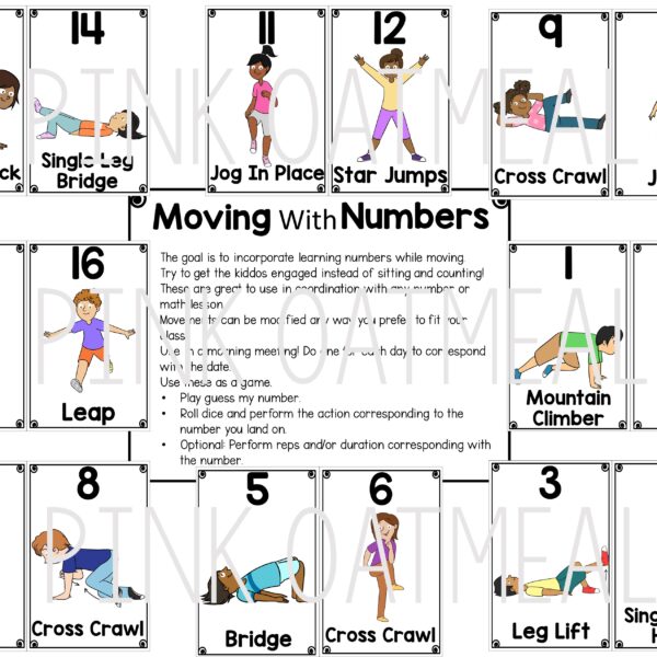 Moving With Numbers - Pink Oatmeal Shop