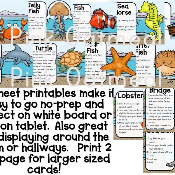 Ocean Themed Yoga - Pink Oatmeal Shop