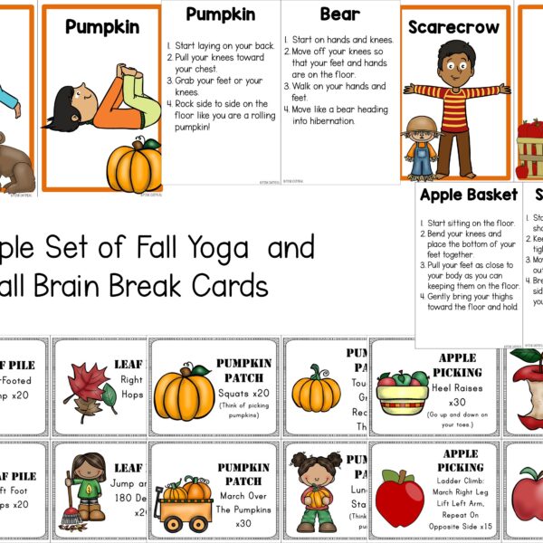 Fall Themed Movement Games - Pink Oatmeal Shop