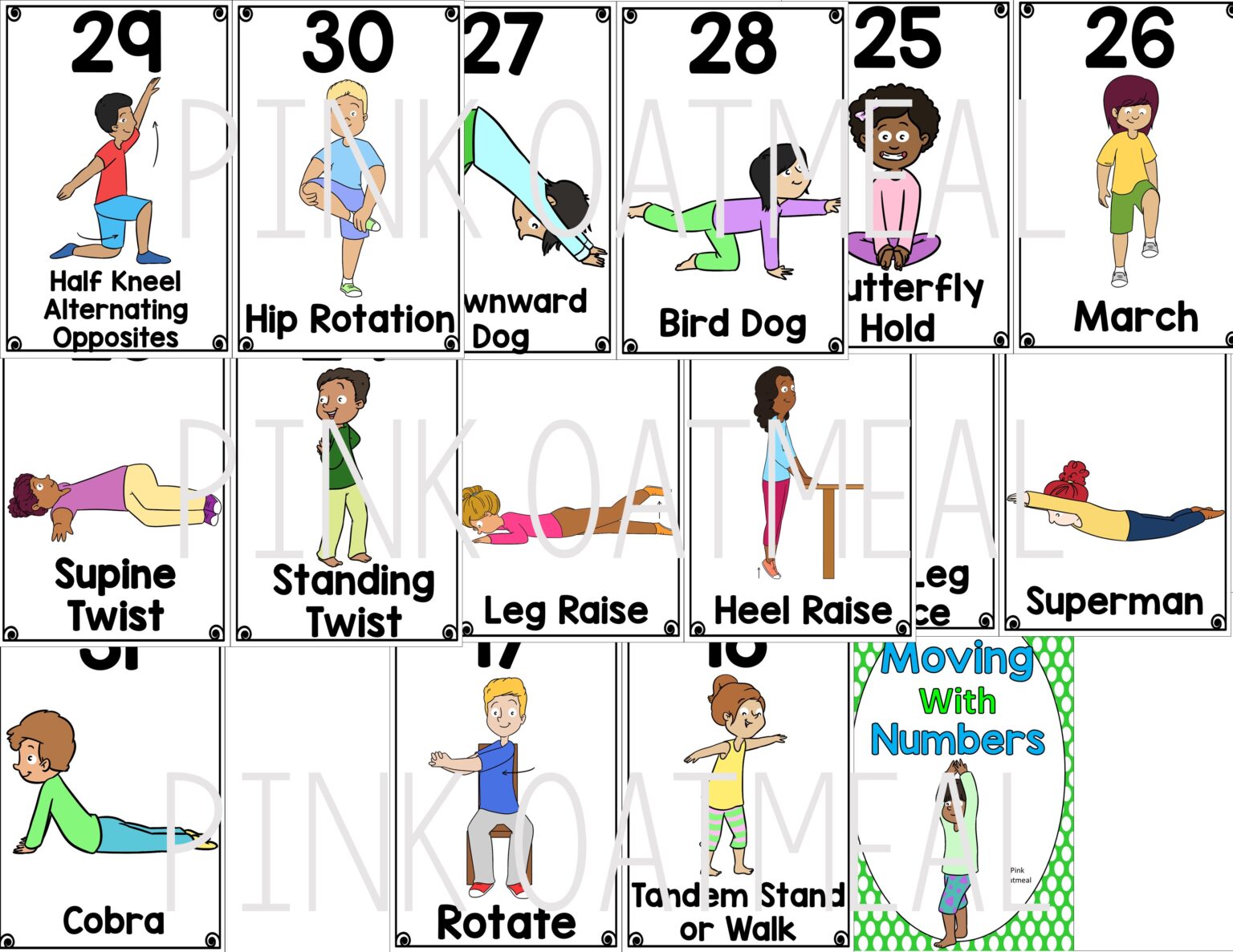 Moving With Numbers - Pink Oatmeal Shop