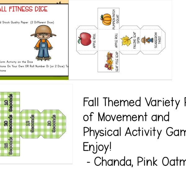 Fall Themed Movement Games - Pink Oatmeal Shop