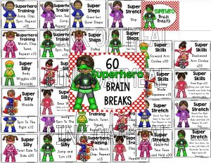 Superhero Brain Breaks - Pink Oatmeal Shop
