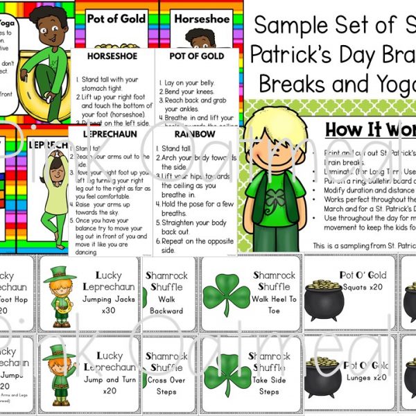 St. Patrick's Day Movement Games - Pink Oatmeal Shop