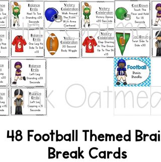 Football Brain Breaks - Pink Oatmeal Shop