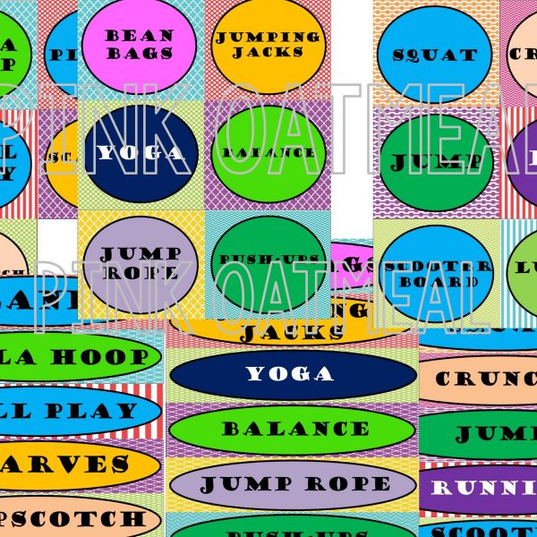 Physical Education Stations - Fitness and Exercise Activity - Pink ...