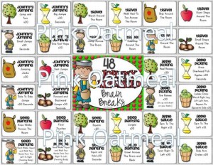 Johnny Appleseed Brain Breaks - Pink Oatmeal Shop