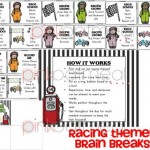 Racing Themed Brain Breaks - Pink Oatmeal Shop
