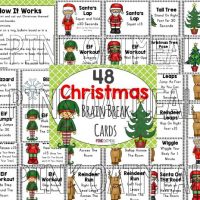 Christmas Brain Break Cards - Pink Oatmeal Shop