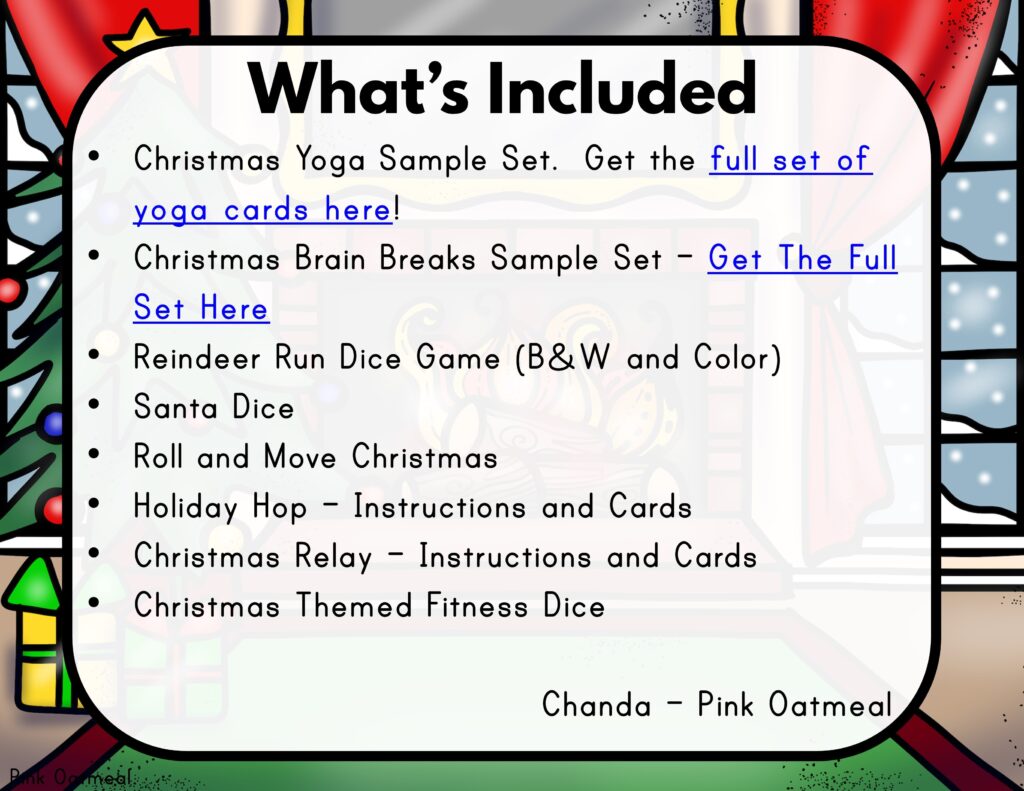 Christmas Themed Movement Games - Pink Oatmeal Shop