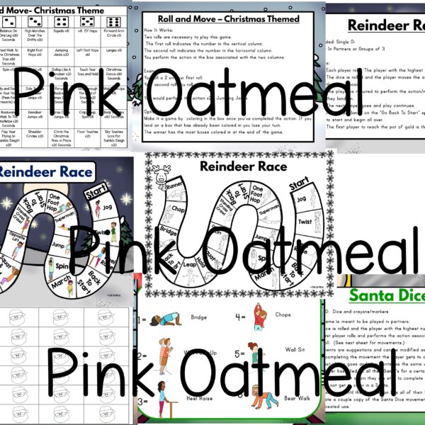 Christmas Themed Movement Games - Pink Oatmeal Shop