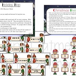 Christmas Themed Movement Games - Pink Oatmeal Shop