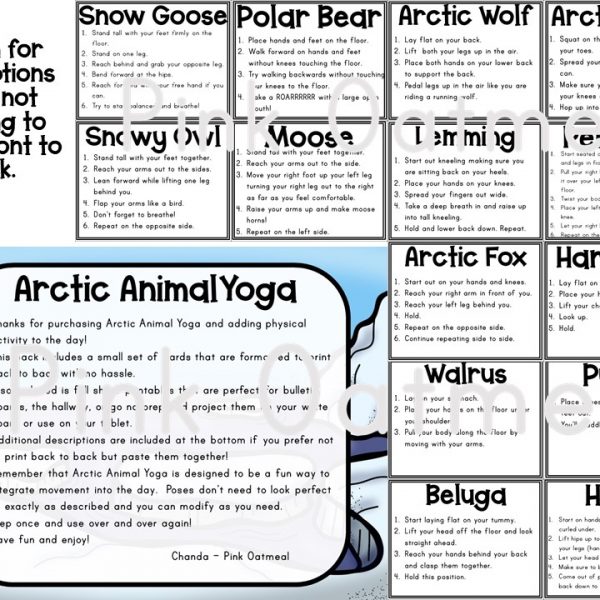 Arctic Animal Yoga - Pink Oatmeal Shop