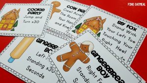 Gingerbread Man Brain Breaks - Pink Oatmeal Shop