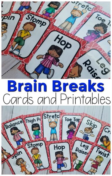 Brain Breaks - Movement Cards and Printables - Pink Oatmeal Shop