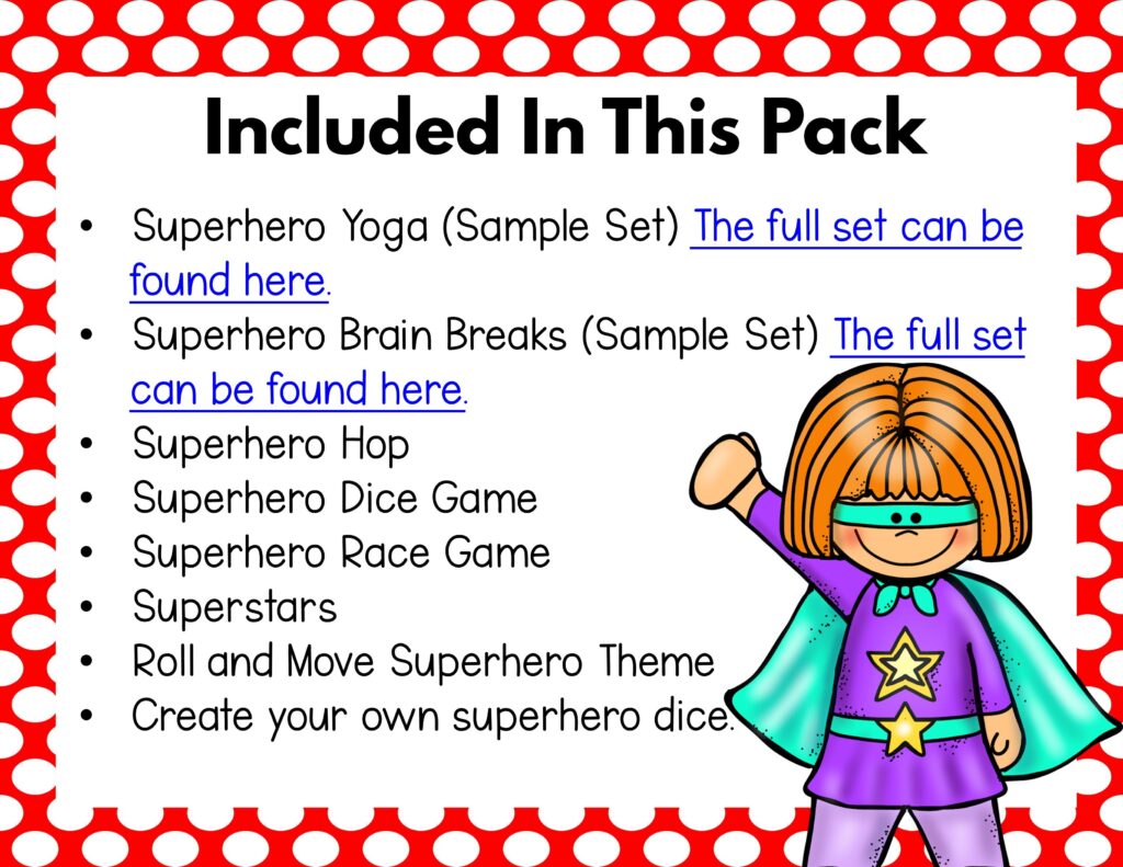 Superhero Movement Games - Pink Oatmeal Shop