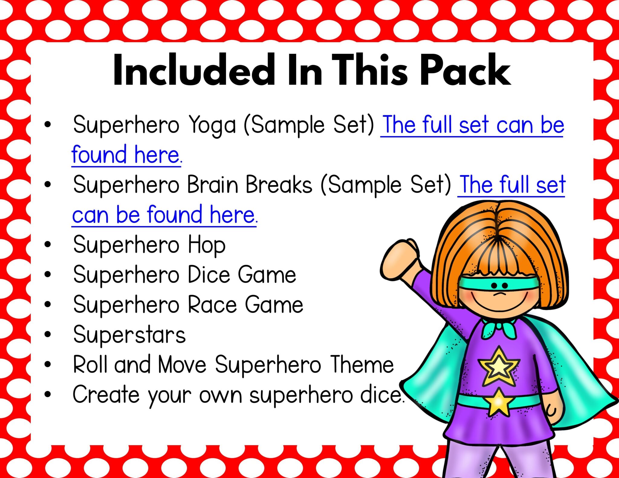 Superhero Movement Games - Pink Oatmeal Shop