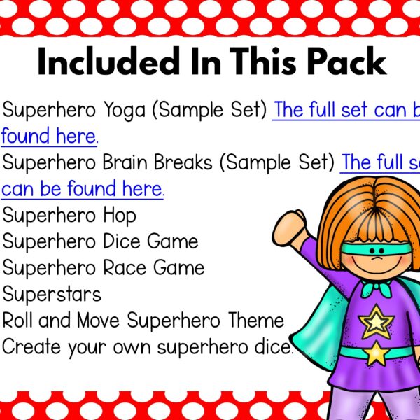 Superhero Movement Games - Pink Oatmeal Shop