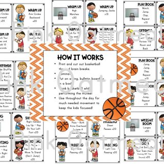 Basketball Brain Breaks - Pink Oatmeal Shop