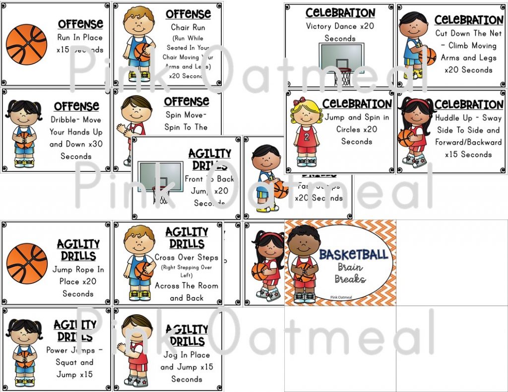Basketball Brain Breaks - Pink Oatmeal Shop