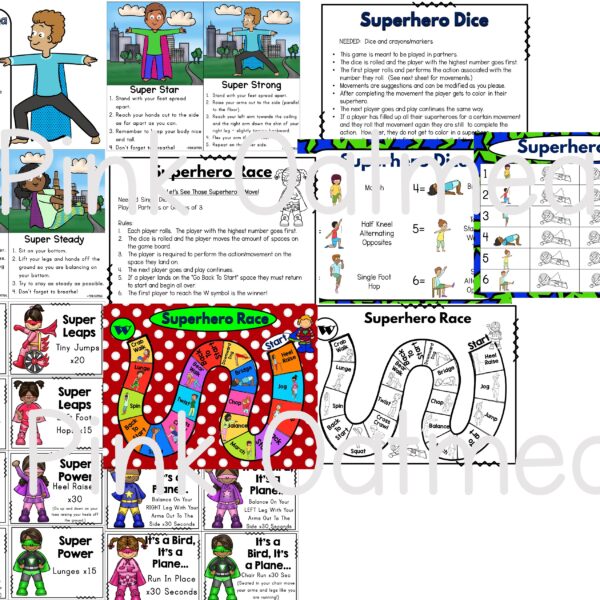 Superhero Movement Games - Pink Oatmeal Shop