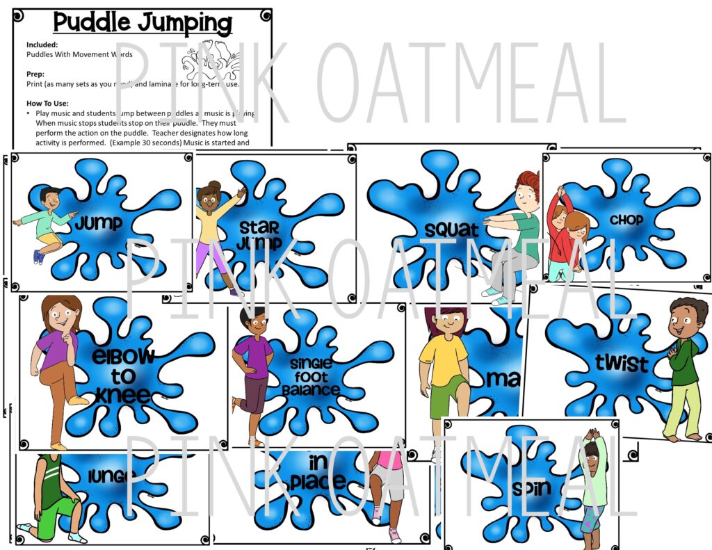Spring Themed Movement Games - Pink Oatmeal Shop