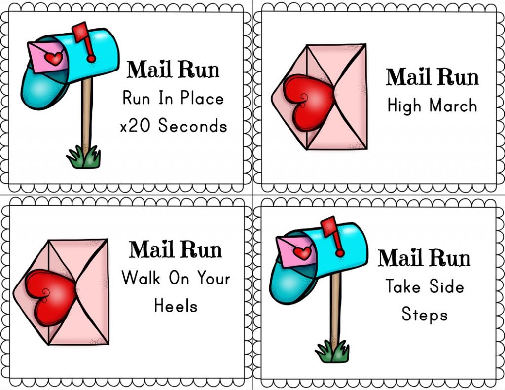 Valentine's Day Brain Break Cards - Pink Oatmeal Shop