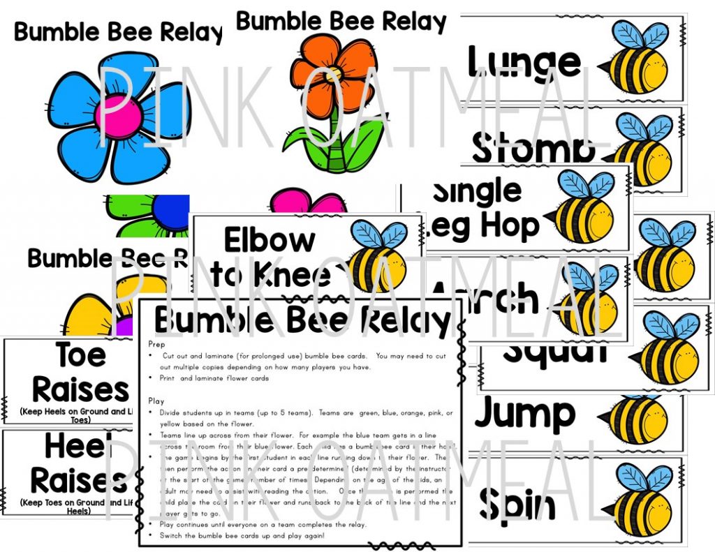 Spring Themed Movement Games - Pink Oatmeal Shop