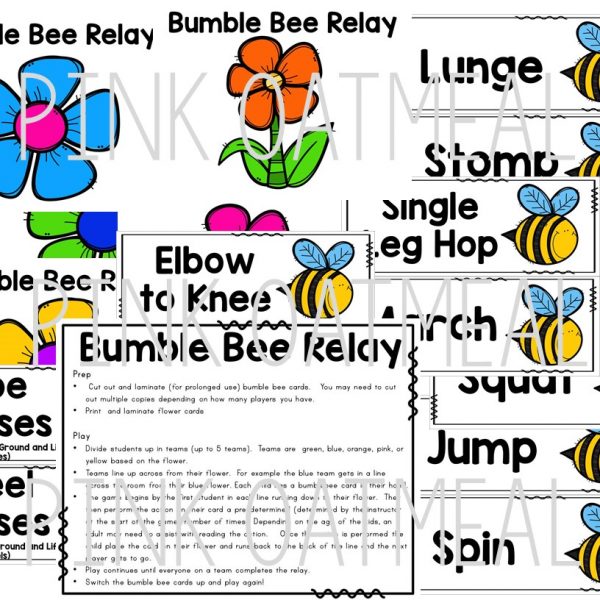 Spring Themed Movement Games - Pink Oatmeal Shop