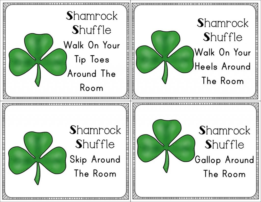 St. Patrick's Day Brain Break Cards - Pink Oatmeal Shop