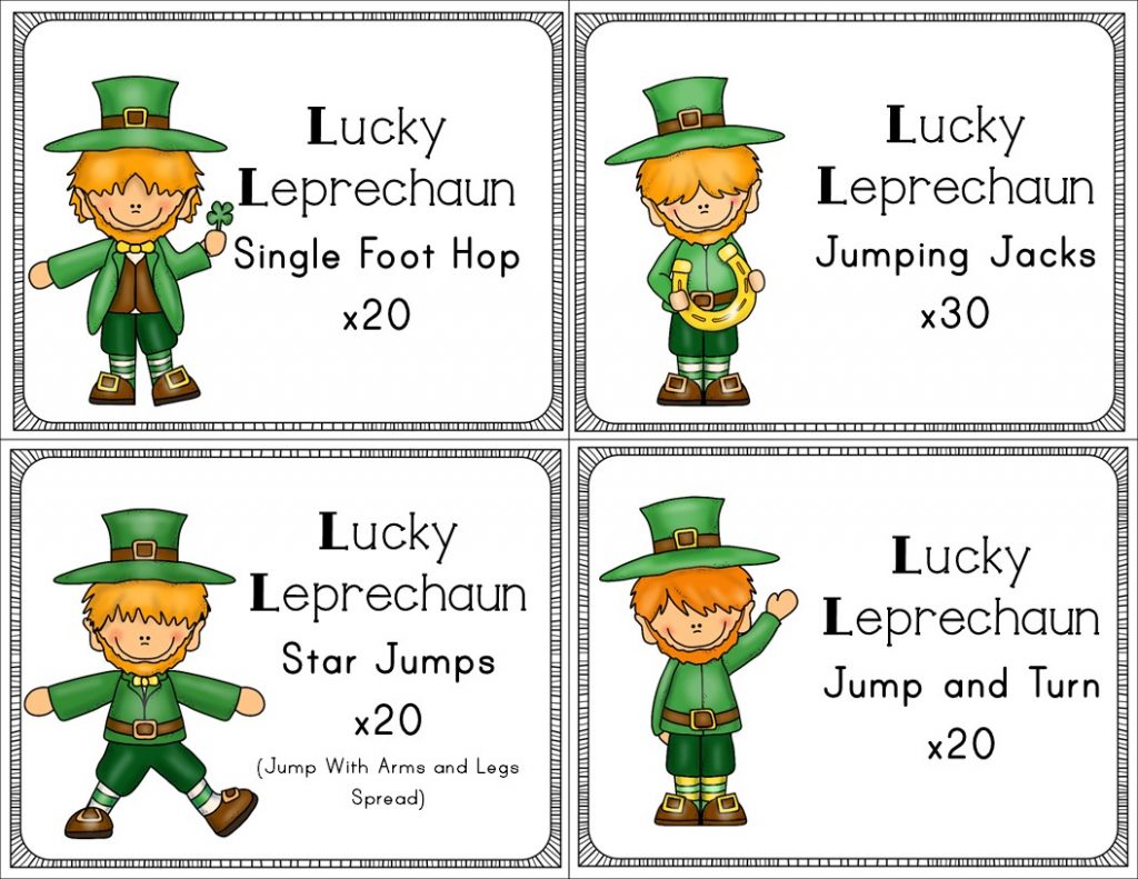 St. Patrick's Day Brain Break Cards - Pink Oatmeal Shop