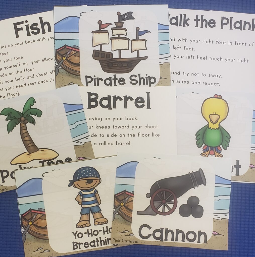 Pirate Themed Yoga and Printables - Pink Oatmeal Shop