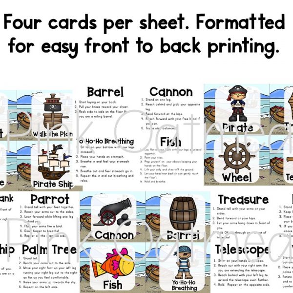 Pirate Themed Yoga and Printables - Pink Oatmeal Shop