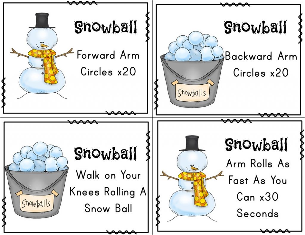 Winter Theme Brain Break Cards - Pink Oatmeal Shop