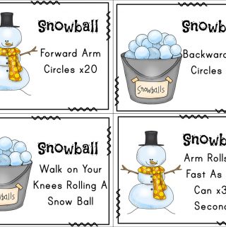 Winter Theme Brain Break Cards - Pink Oatmeal Shop