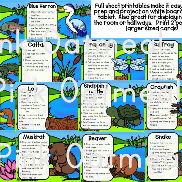 Wetland Themed Yoga - Pink Oatmeal Shop