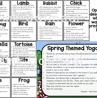 Spring Yoga Cards - Pink Oatmeal Shop