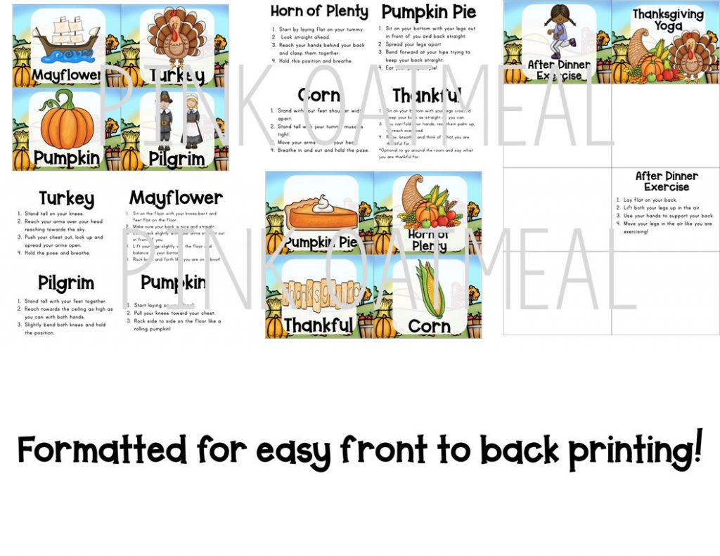 Thanksgiving Yoga - Pink Oatmeal Shop