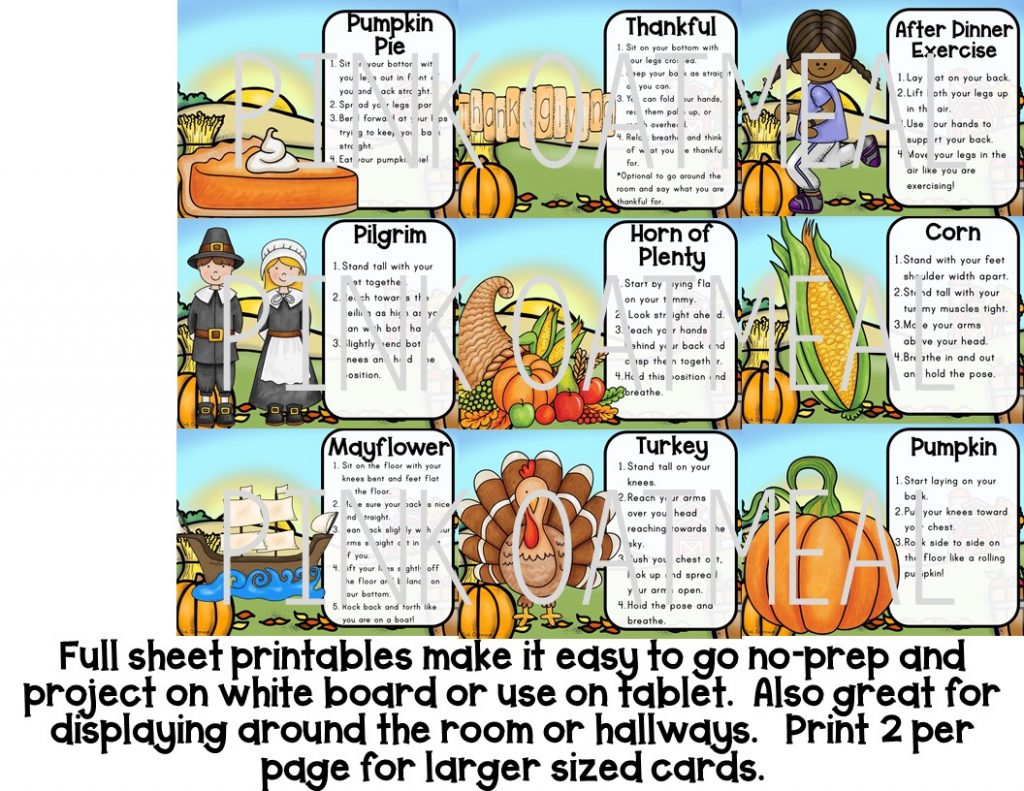 Thanksgiving Yoga - Pink Oatmeal Shop