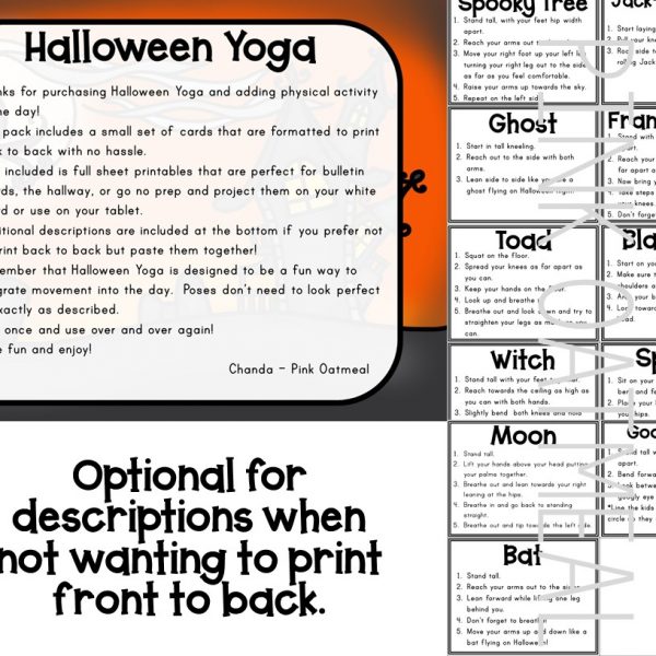 Halloween Yoga - Pink Oatmeal Shop