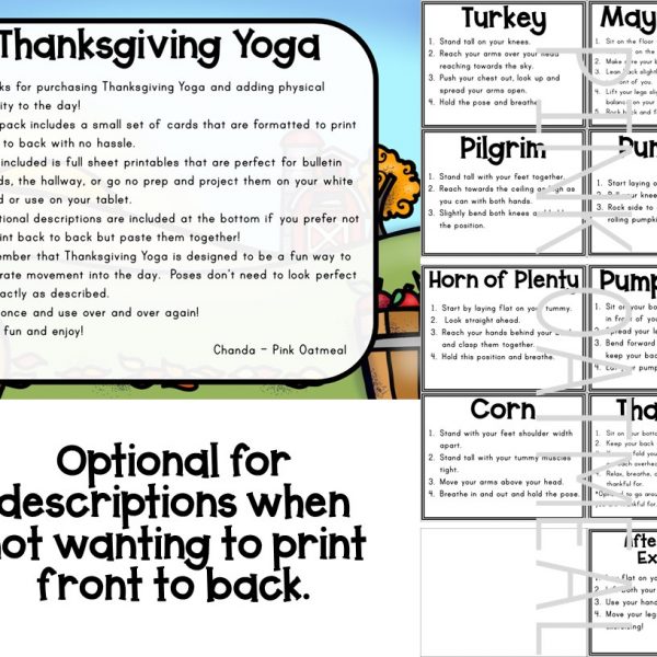 Thanksgiving Yoga - Pink Oatmeal Shop