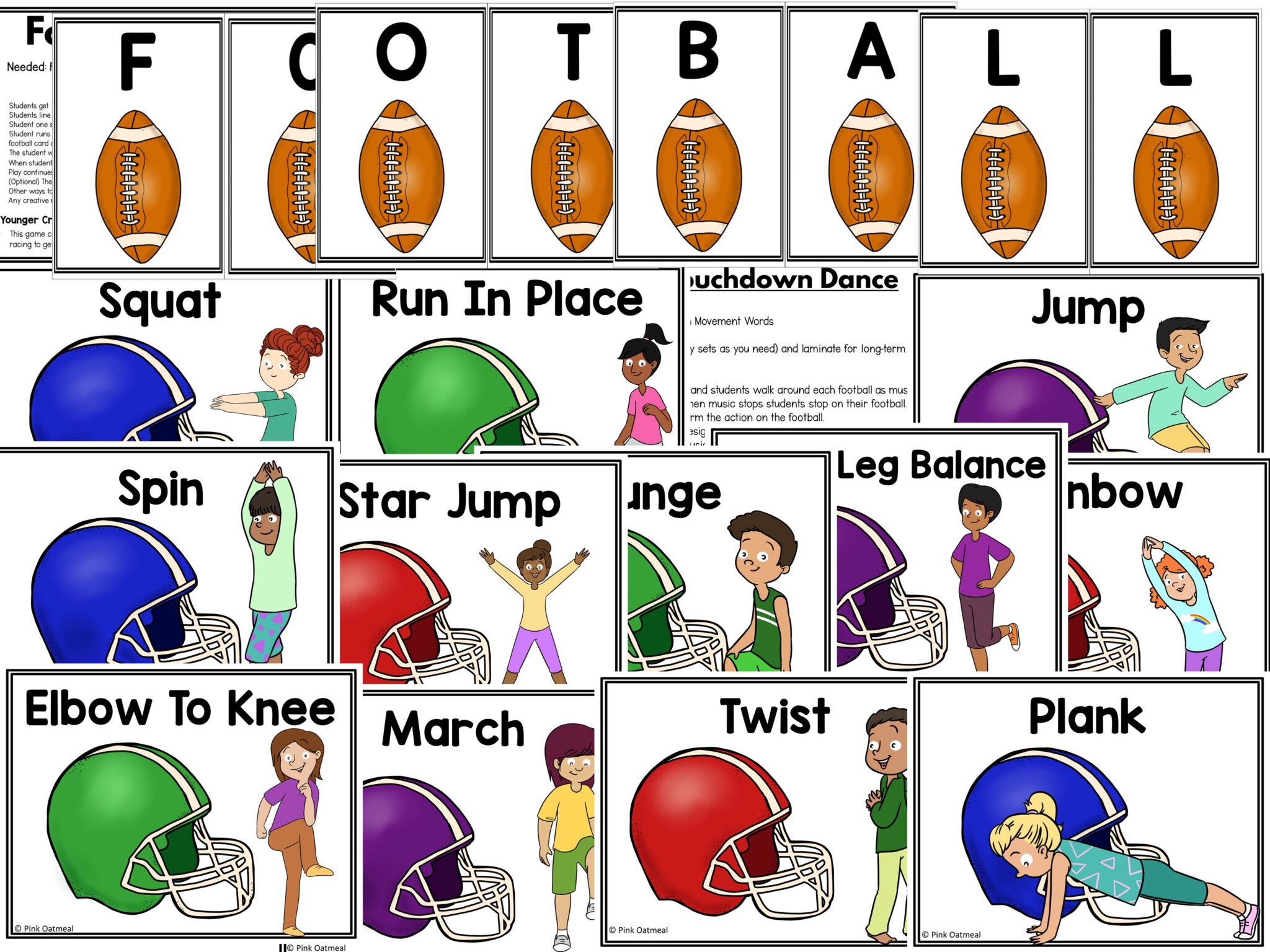 Football Movement Games - Pink Oatmeal Shop