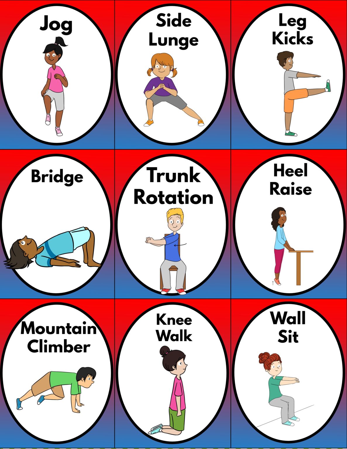 Fitness Bingo - Pink Oatmeal Shop