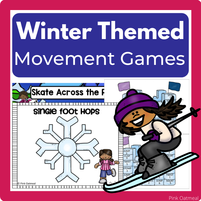 Winter Themed Movement Games Pink Oatmeal Shop