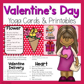 Valentine's Day Yoga Cards and Printables - Pink Oatmeal Shop