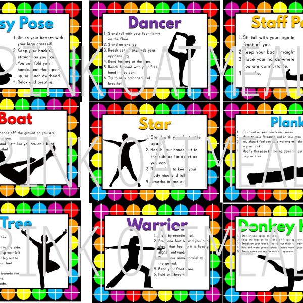 Yoga Circuit - Physical Education and Exercise Activities - Pink ...