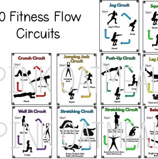 Fitness Circuit - Physical Education and Exercise Activities - Pink ...