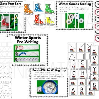 Winter Sports Fine Motor Activities - Pink Oatmeal Shop