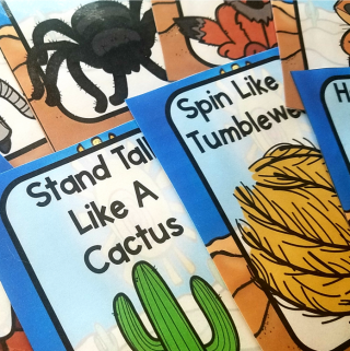 Desert Movement Cards and Printables - Pink Oatmeal Shop